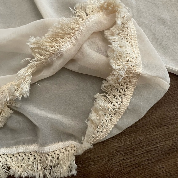 YOCO | Tops | New Yoco Sheer Blouse Ivory | Poshmark